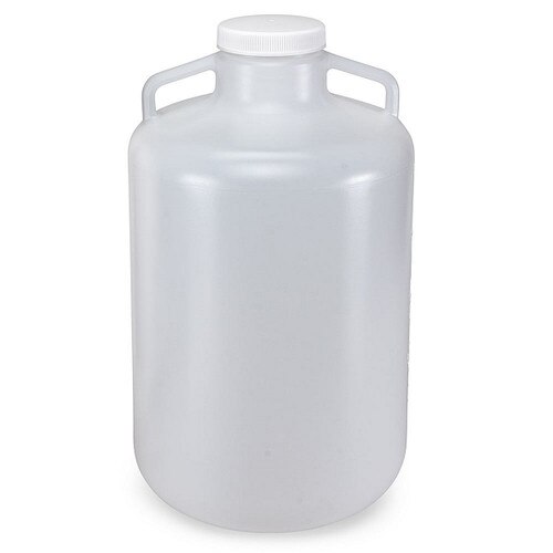 7240020 | Carboy, Round with Handles, Heavy Duty PP, White PP Screwcap, 20 Liter, Molded ...